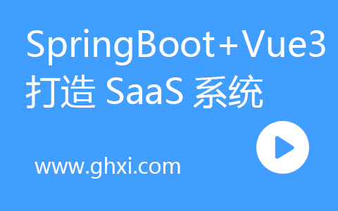 SpringBoot+Vue3打造企业级一体化SaaS系统 - 果核剥壳